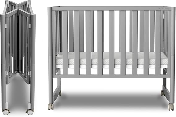 Amazon.com : EvoNook 6-in-1 Convertible Mini Crib - Easy Assembly ...