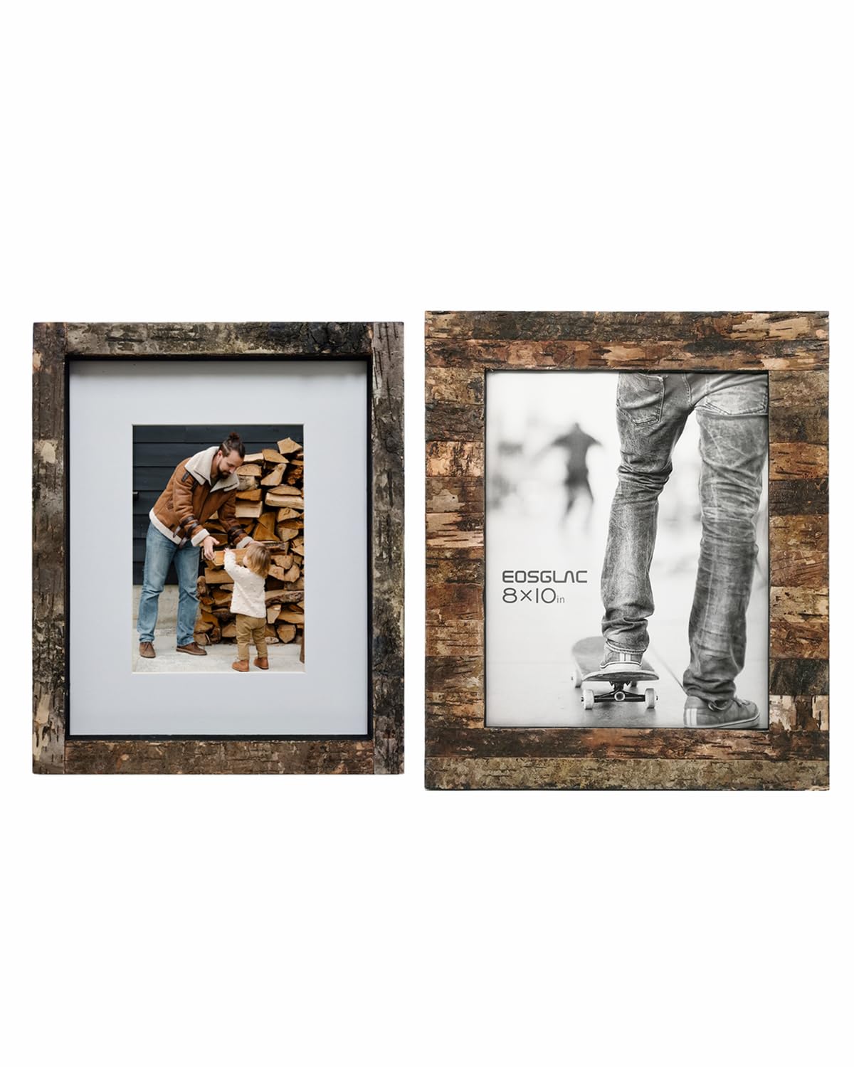 Amazon.com - Eosglac 8x10 inch Natural Birch Bark Picture Frames 2 Pack ...