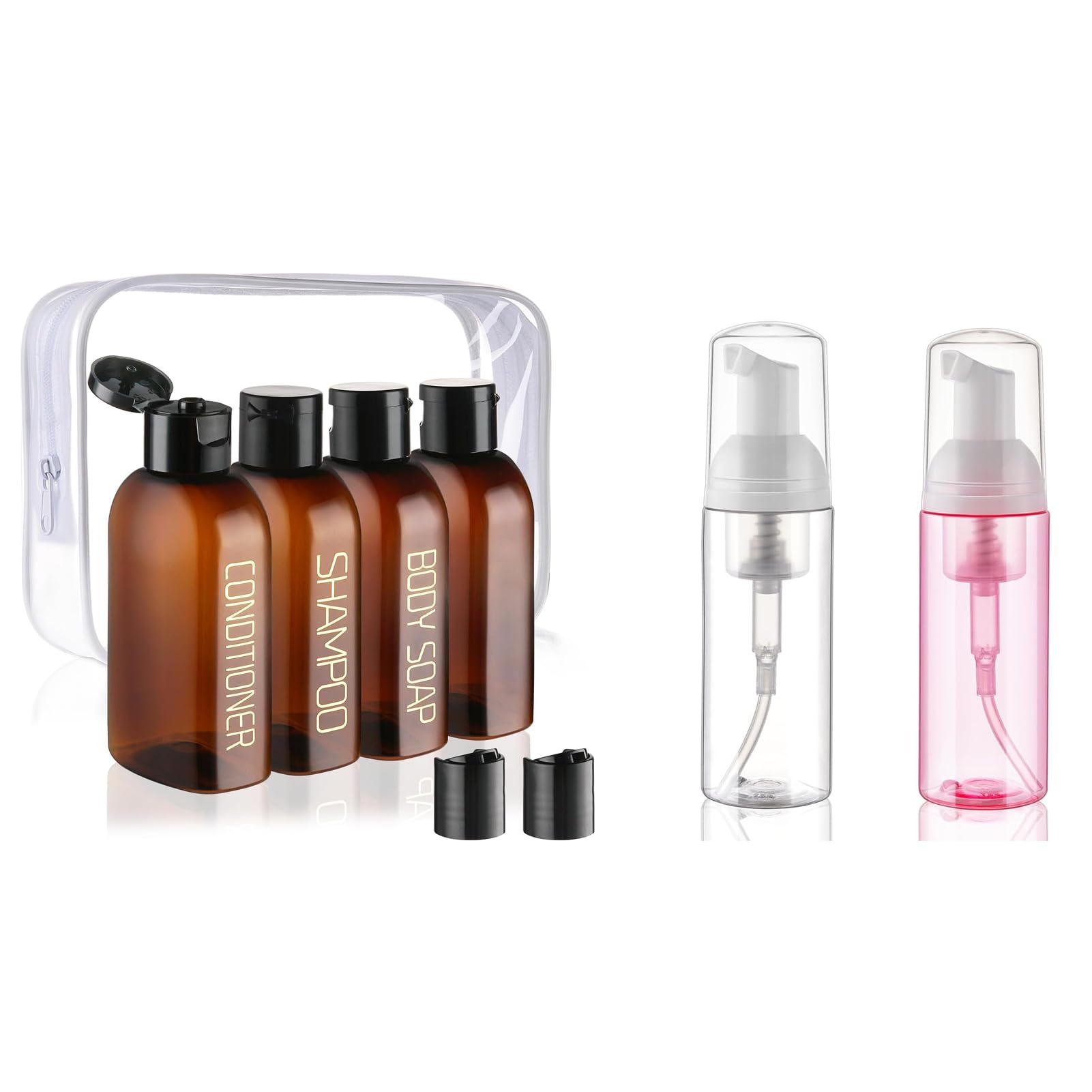 Amazon.com: Cosywell Travel Bottles for Toiletries Foam Soap Dispenser ...