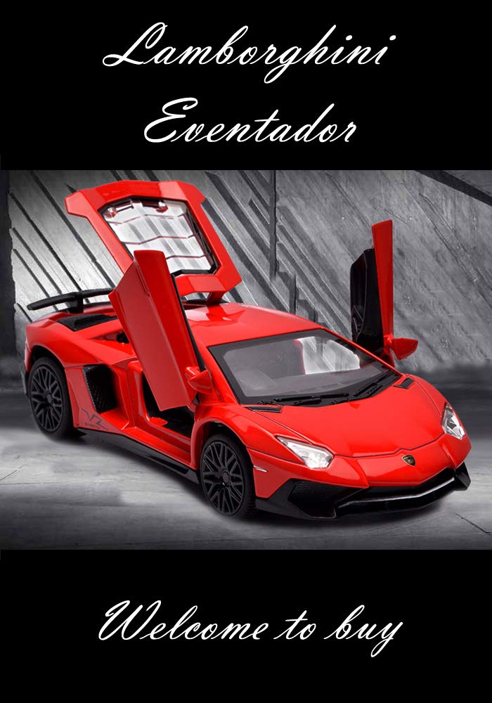 Alloy Collectible Red Lamborghini Car Toy Pull Back Vehicles Diecast ...