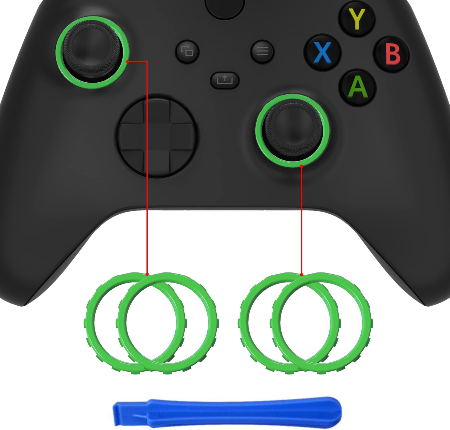 Amazon.com: eXtremeRate Green Custom Accent Rings for eXtremeRate ASR ...