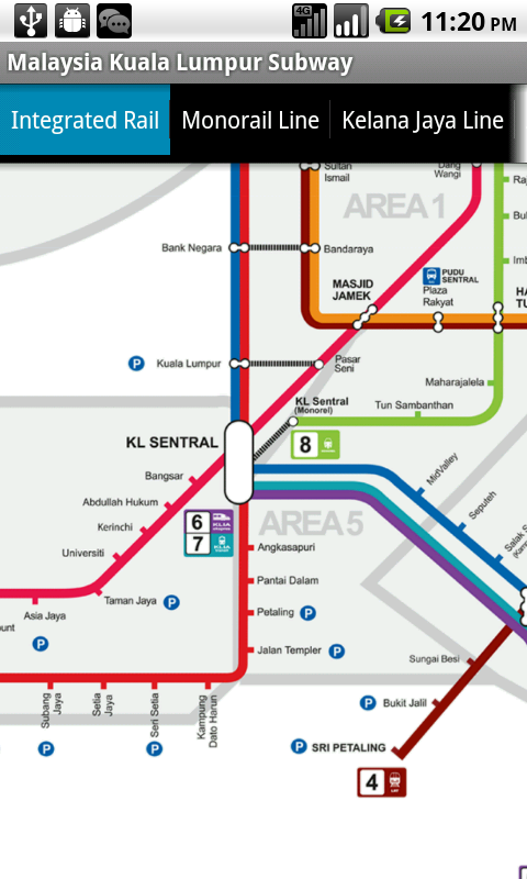 Kuala Lumpur Monorail Map