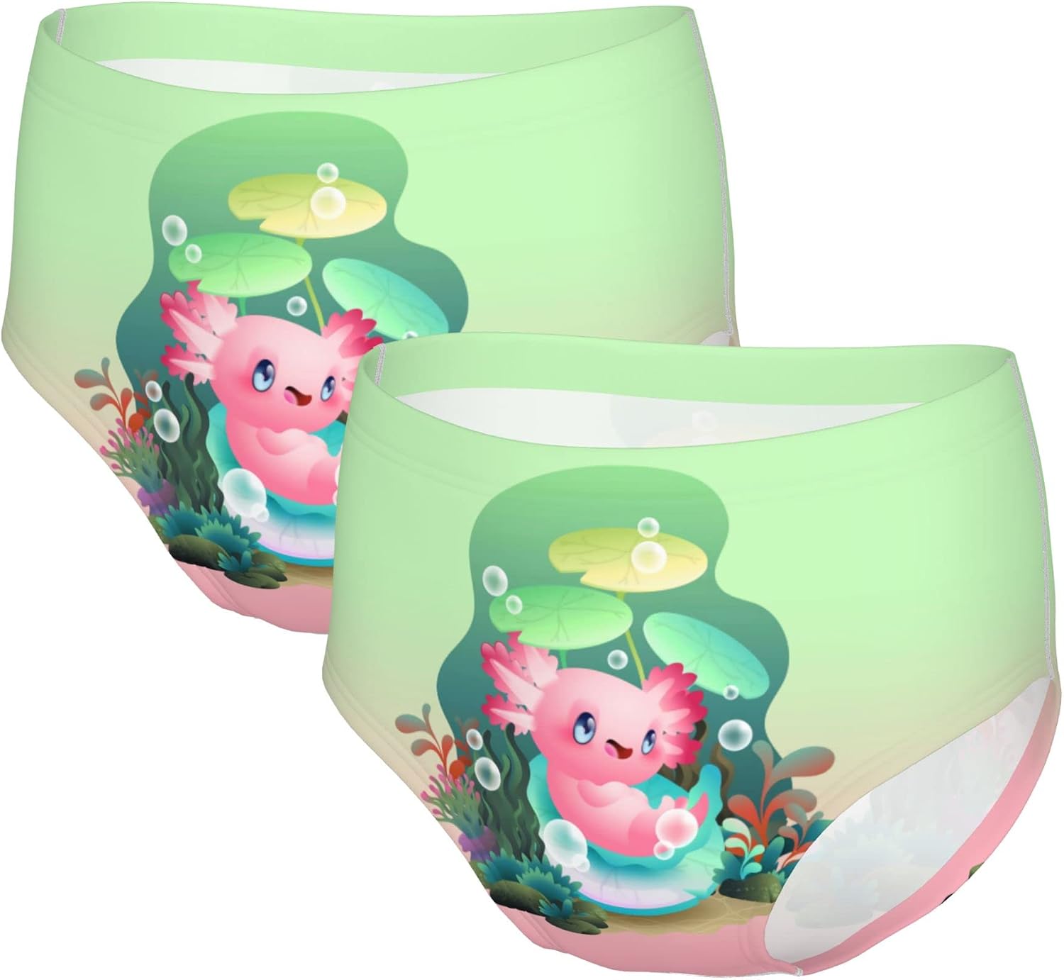 Amazon.com: Cotton Briefs for Girls Cute Axolotls Underwear Big Kids ...