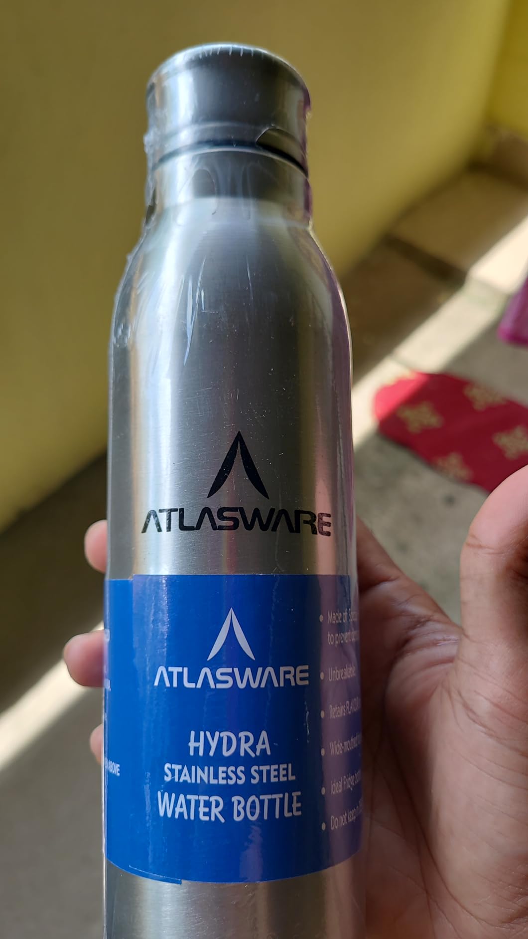 Atlasware Made in India Stainless Steel Hydra Water Bottle Purple 600ml ...