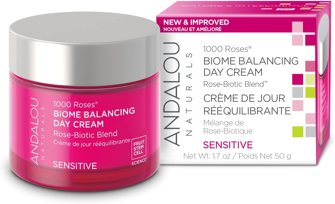 Amazon.com: Andalou Naturals 1000 ROSES® Biome Balancing Day Cream ...