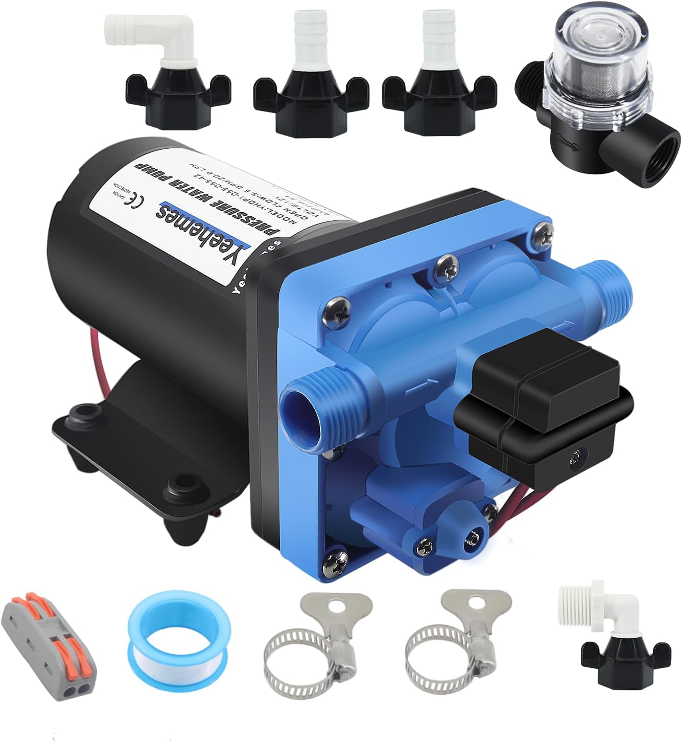 YEEHEMES 12V Caravan Water Pump 5GPM 45 PSI Bomba presurizadora for RV ...