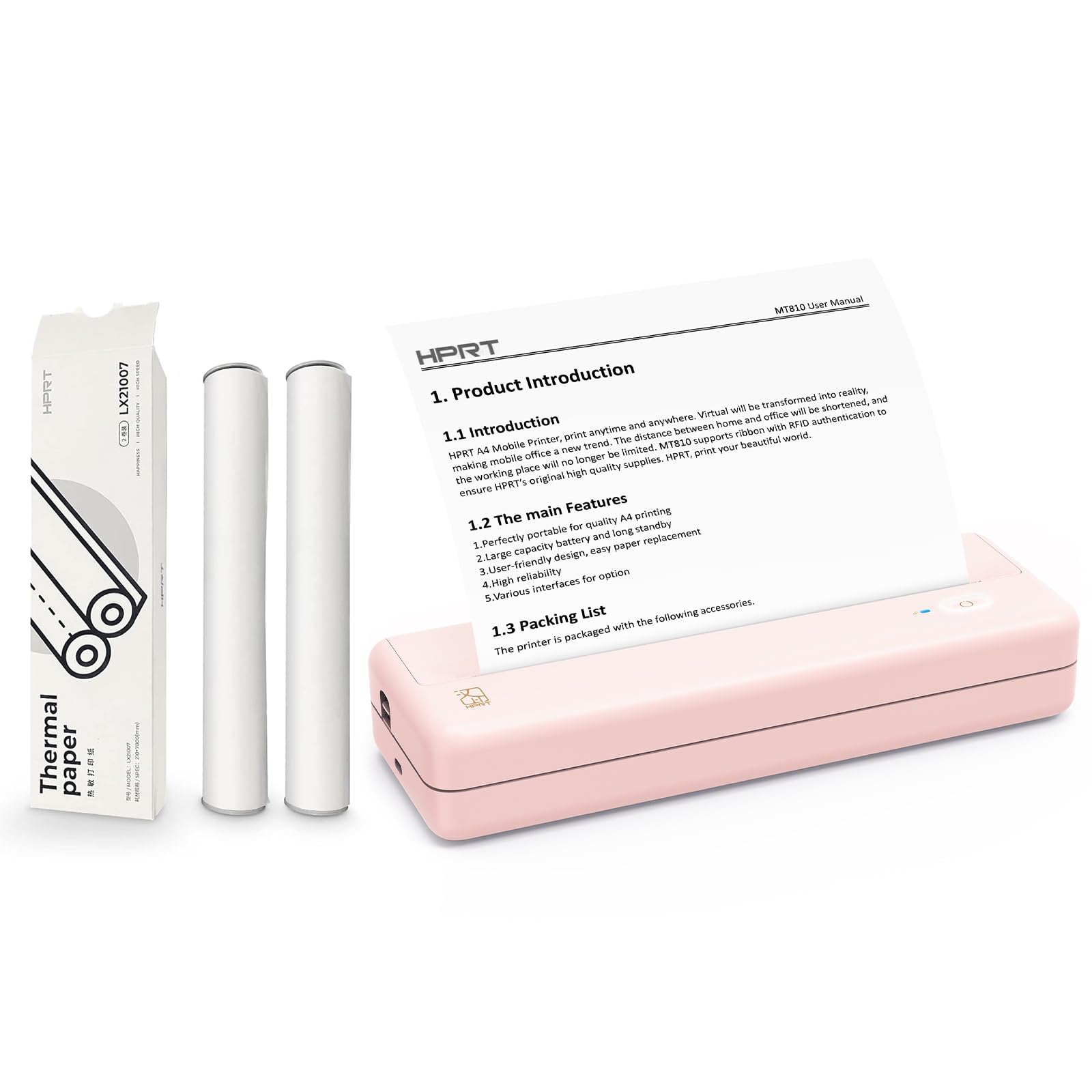 Amazon.com: HPRT Bluetooth Wireless Printers MT810 for Portable Travel ...