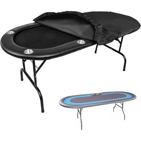 Amazon.com: J&C Poker Table Cover 96x44in Oval Poker Tables Cover ...