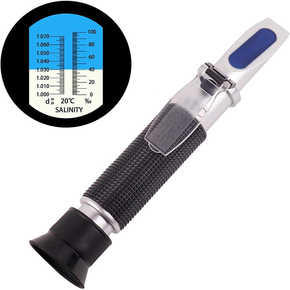 Buy LAK Salinity Refractometer Dual Scale Salinity Meter, ATC Saltwater ...