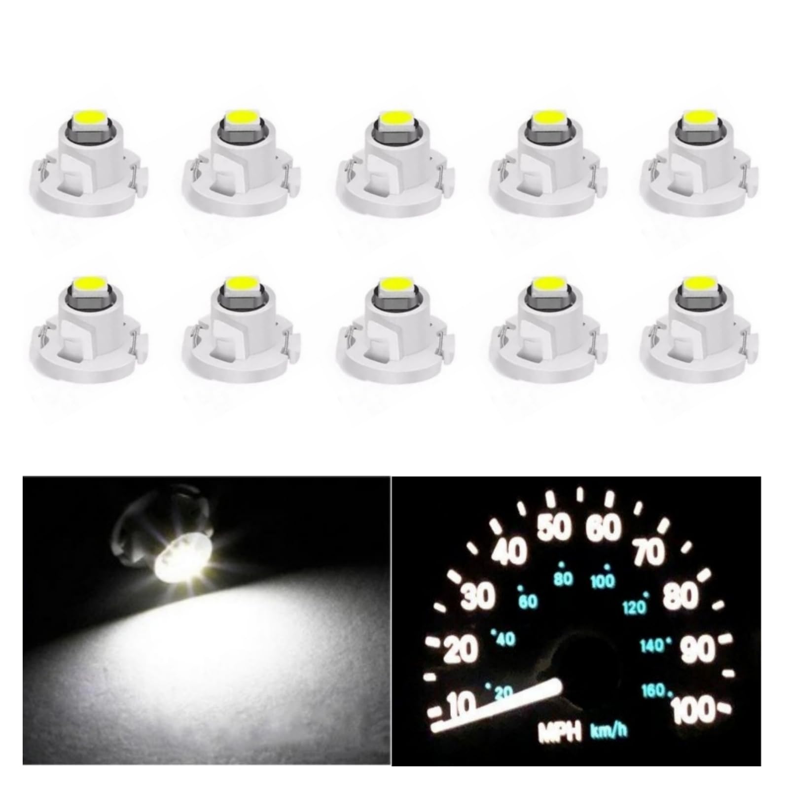 Amazon.com: 10 Pcs T3 LED Lights Neo Wedge Led Bulbs, Xenon White 6000K ...