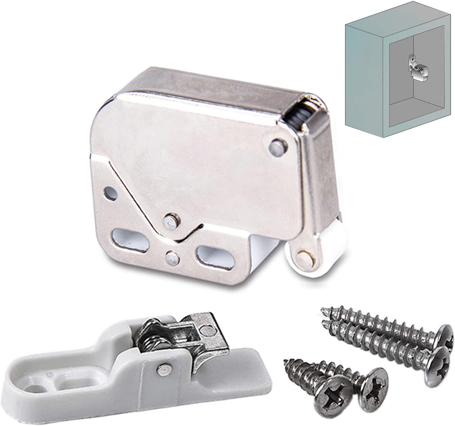 Häfele 2 PACK Mini Latch Automatic Spring Catch : Amazon.co.uk: DIY & Tools