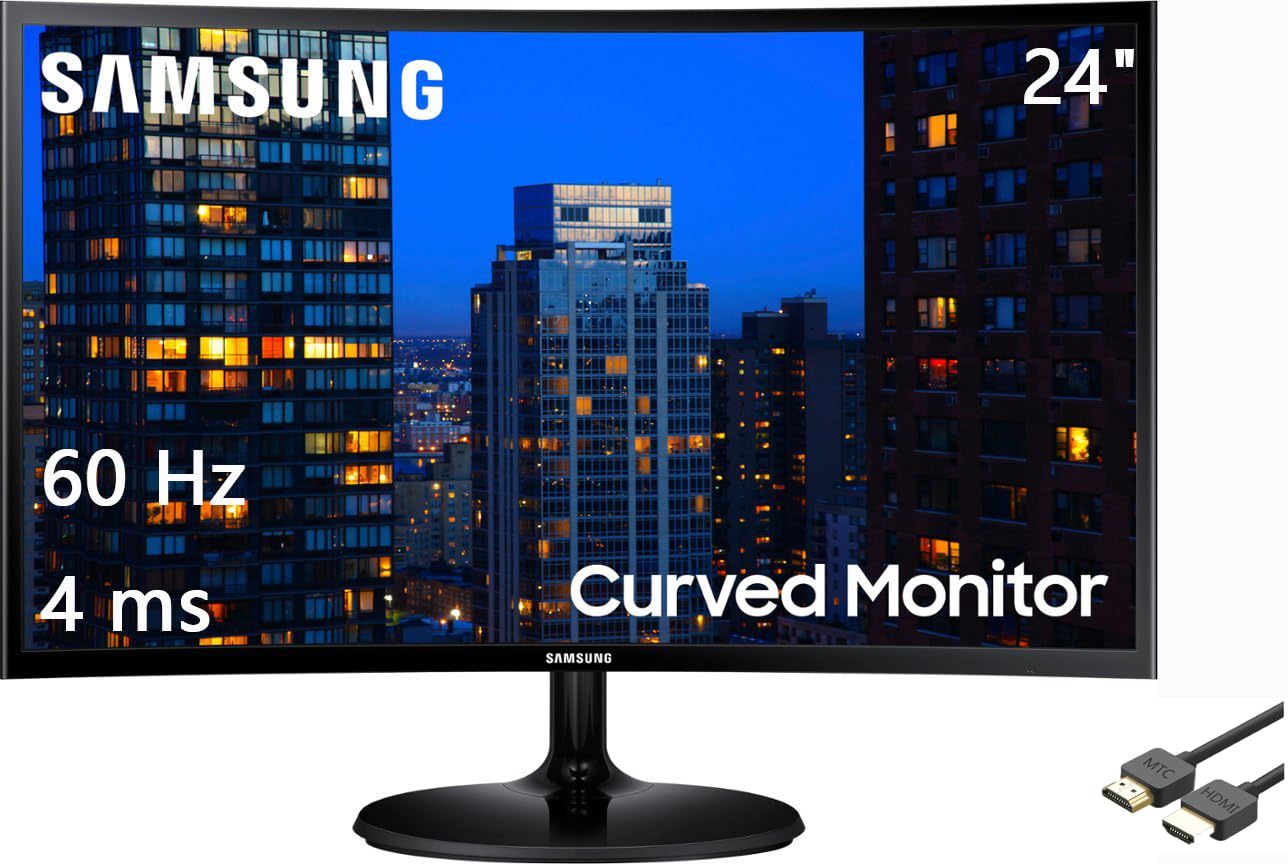 Amazon.com: SAMSUNG 24" 390C Series LED FHD Curved Monitor, 60Hz ...