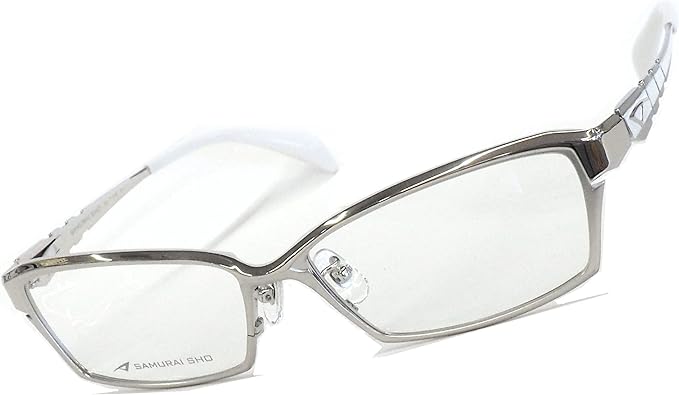 Amazon | [SAMURAI SHO] サムライ翔 智No.54 SS-T118#1シルバー/ホワイト 最新2023年モデル | ファッション眼鏡 通販