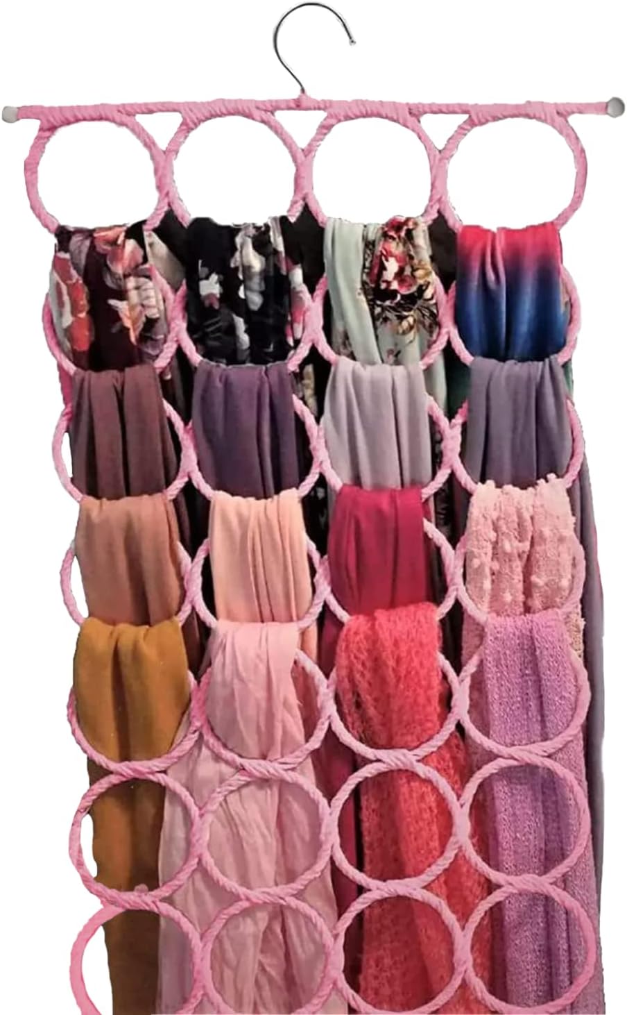 Amazon.com: 28 Loop Scarf Hanger Holder Closet Door Organizer Tie Belt ...