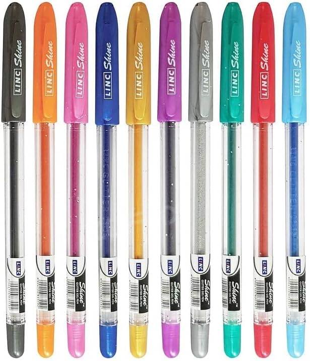 Flair Glitter Sparkle 1 mm Gel Pen Blister Pack | Comfortable Grip for ...