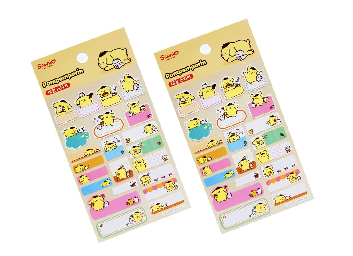 Amazon.com: Pompompurin's Name Stickers for Labeling Items - 2 Sheets ...