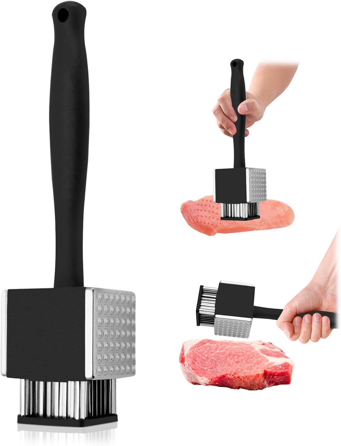 Amazon.com: New upgraded 2 in 1 Meat Tenderizer with Needle Blade,Heavy ...