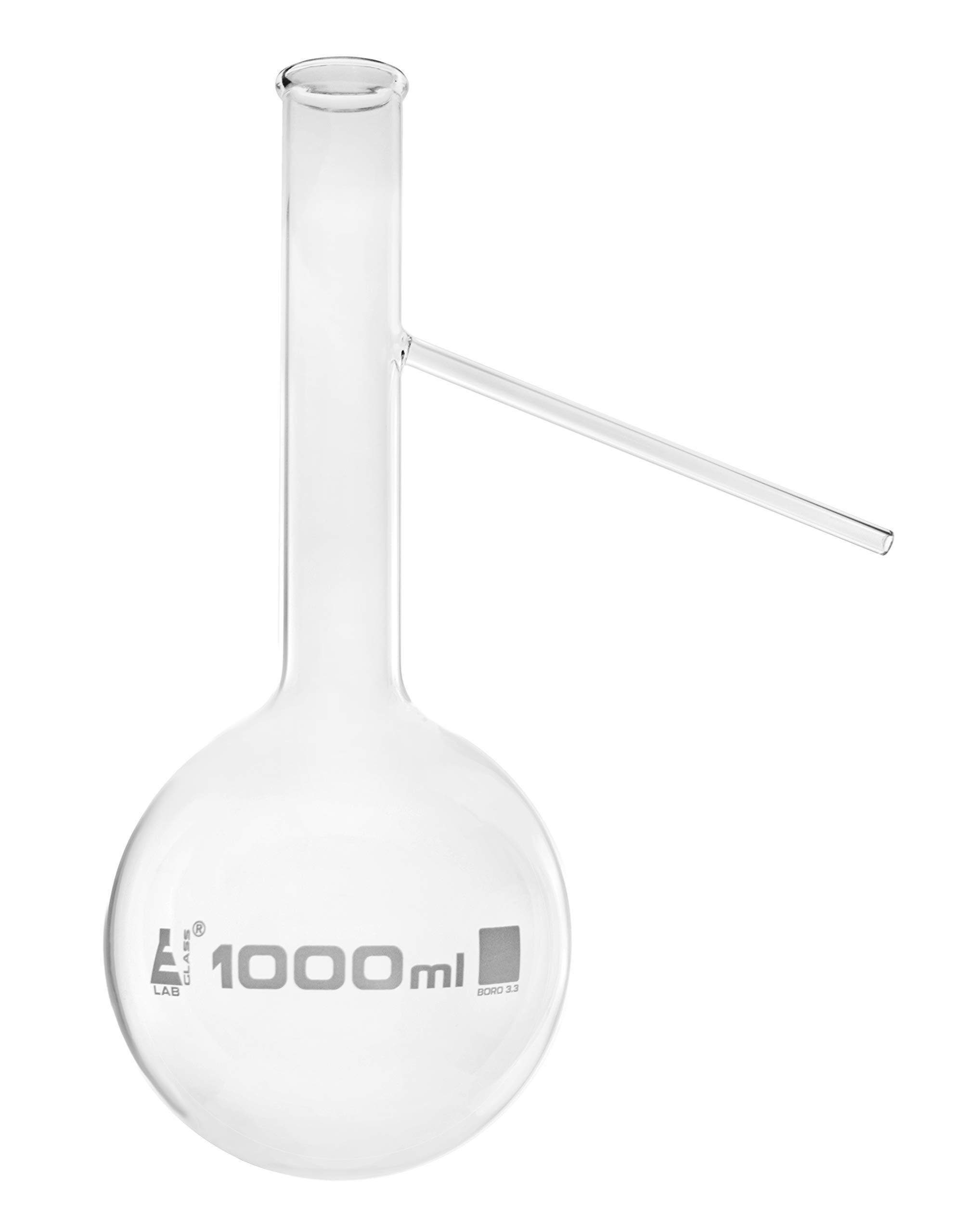 EISCO Distilling Flask with Side Arm, 1000ml - Borosilicate Glass ...