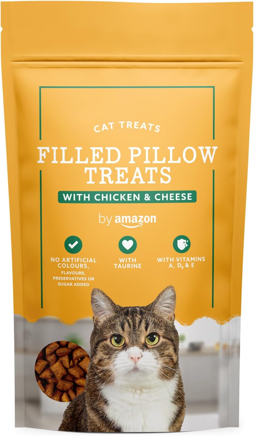 by Amazon - Cat Treats - Pocket Pillows with Chicken & Cheese, 70g ...