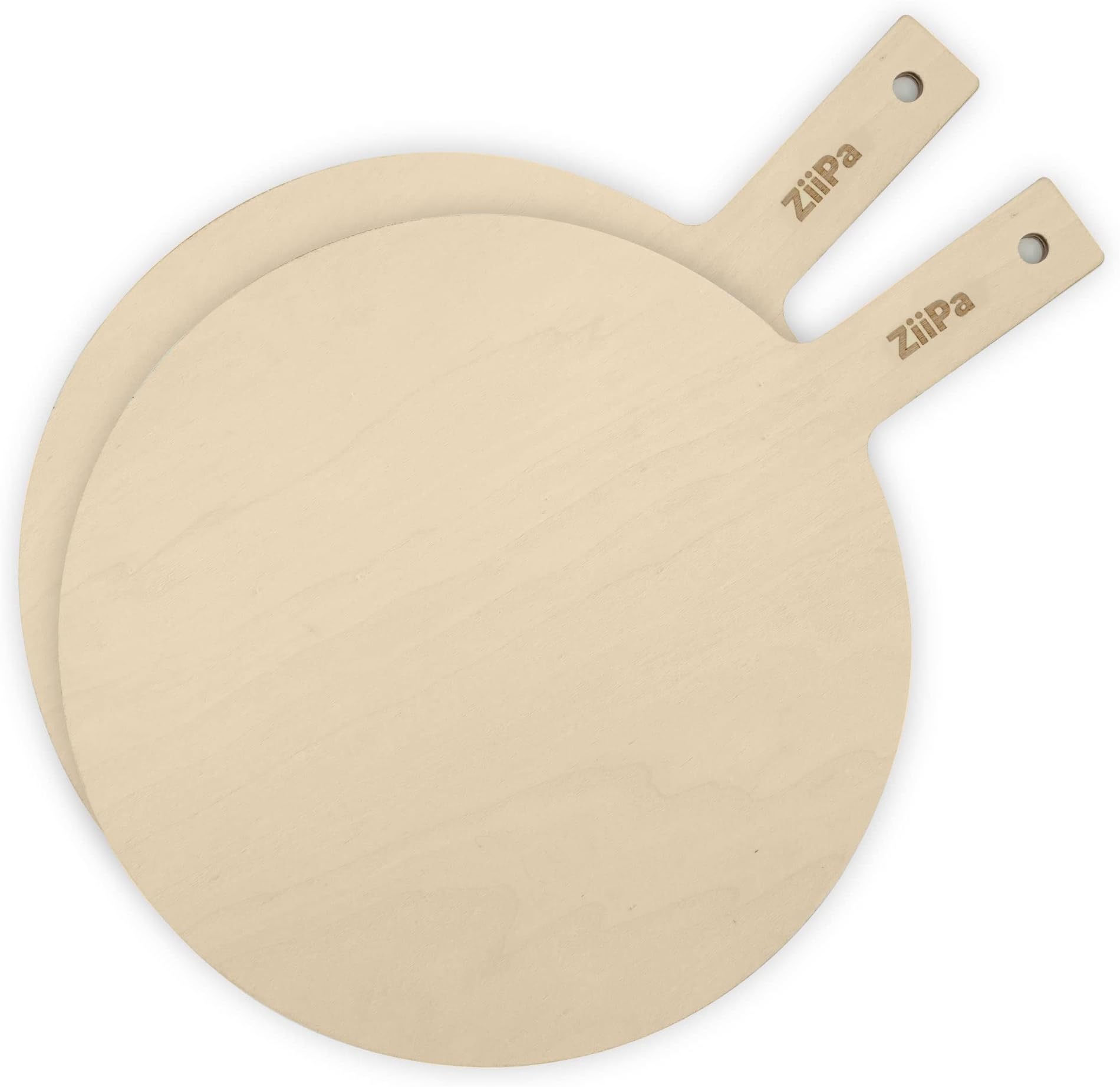 ZiiPa - Set de 2 planches à pizza rondes en bois, planchettes pour ...