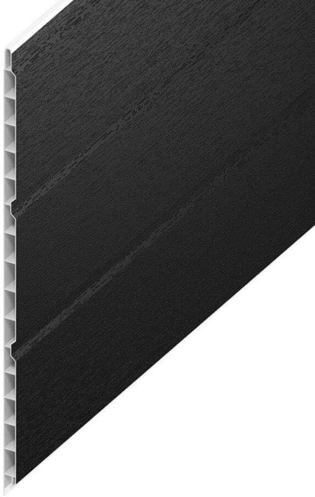 uPVC Hollow Soffit Cladding Panels - Black Plastic Soffit Board - 5 ...