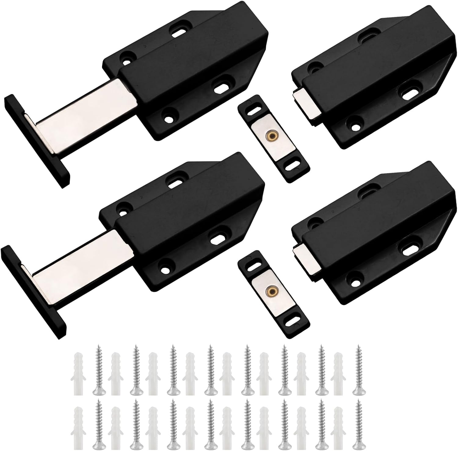 PHITUODA 4 Pack Magnetic Push Latch Push to Open Cabinet Hardware ...