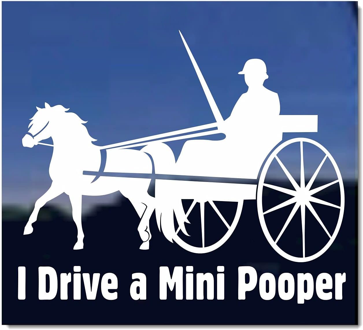 Amazon.com: I Drive a Mini Pooper - Miniature Horse Driving Window ...