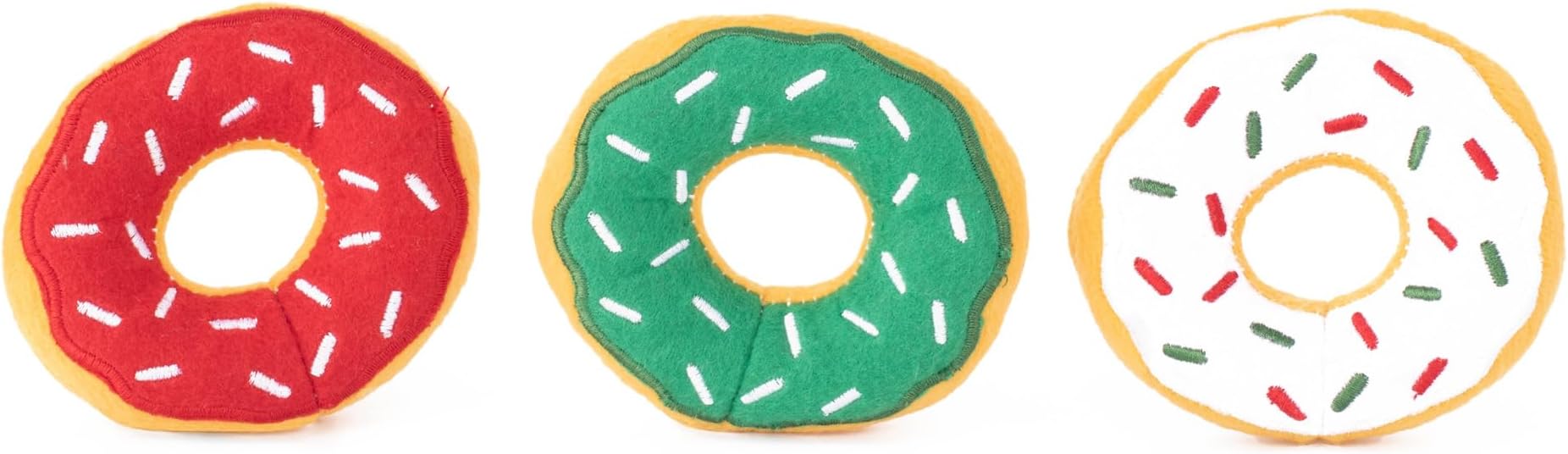 Amazon.com: TrustyPup Tough 'N Fun Donut Squeaky Plush Dog Toy, Chew ...