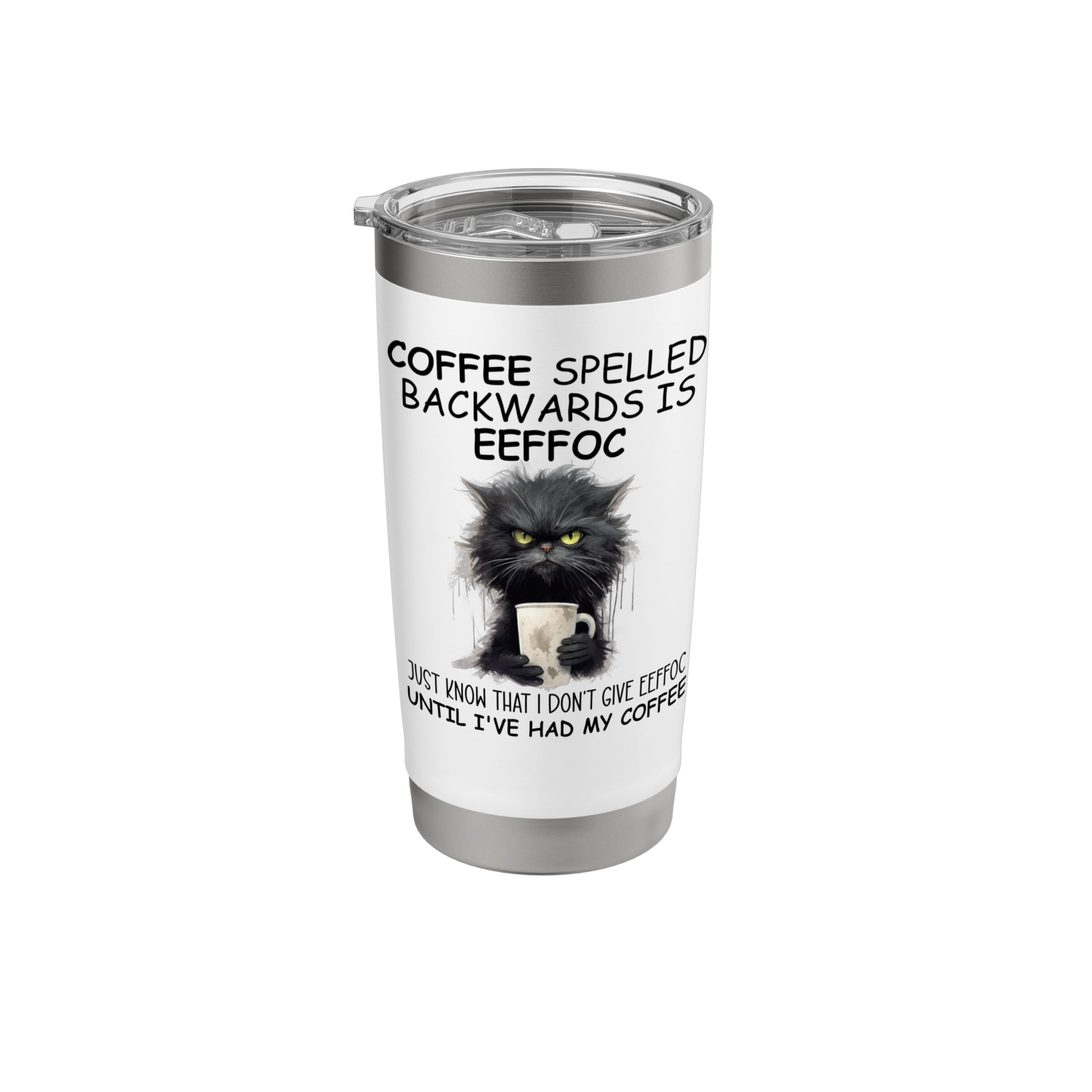 Amazon.com | Coffee Spelled Backwards is Eeffoc Sign,Funny Cat Coffee ...