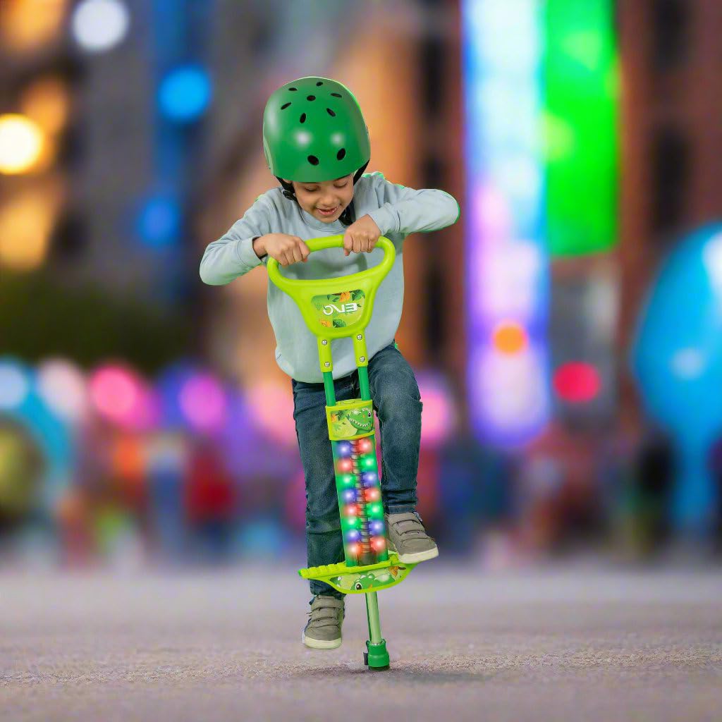 Pogo Oyuncak Logo Evo Işıklı Dinozor Desenli Pogo Stick | Toyzz