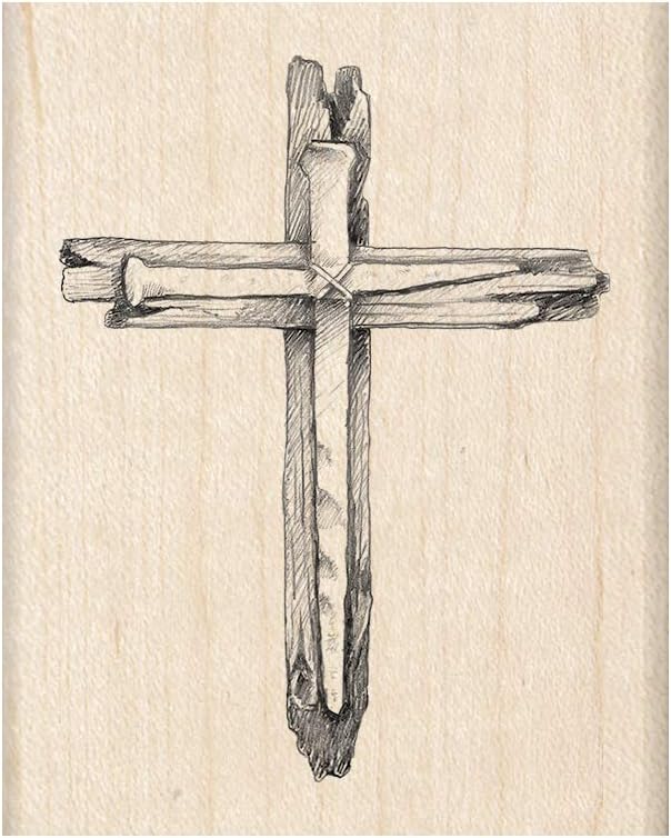 Amazon.com: Easter Cross Rubber Stamp, Christian Crucifix : Toys & Games