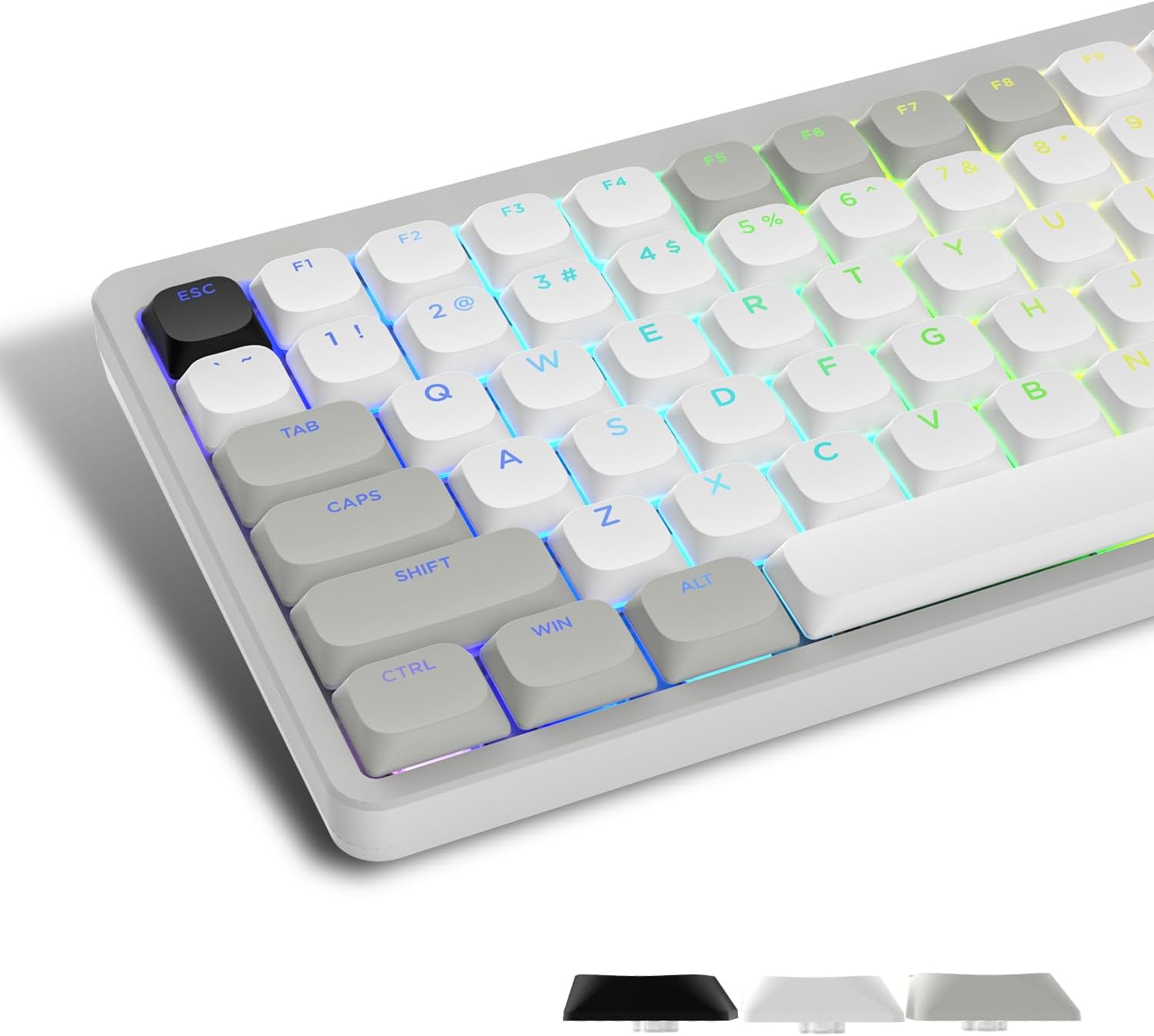 Amazon | YMDK XDA DSA ブランクPBTキーキャップ Ortholinear Layout MXキーボード XD75 ...