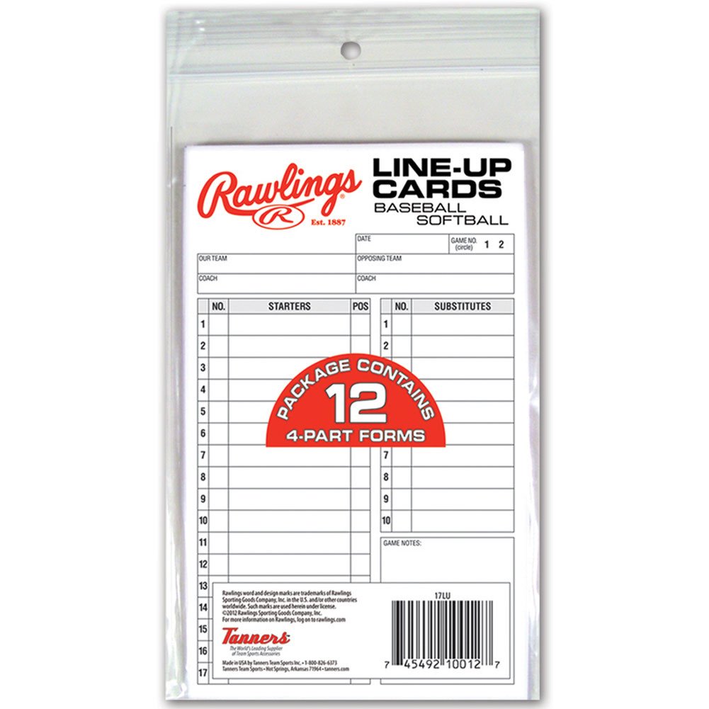 Snapklik.com : SYSTEM-17 Lineup Card Refill Pack Baseball/Softball Four ...
