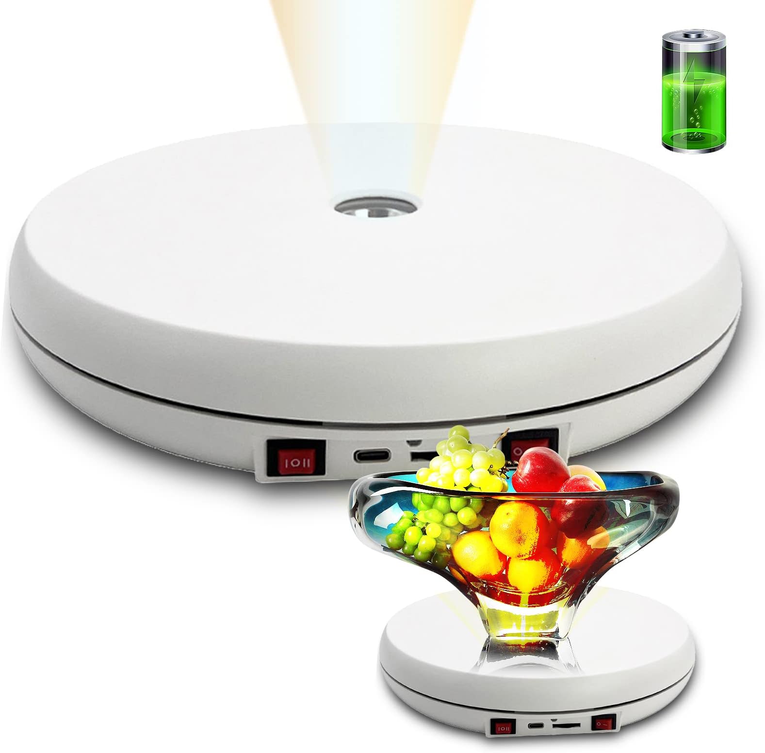 Amazon.com: JAYEGT Motorized Rotating Display Stand with LED Light , 10 ...