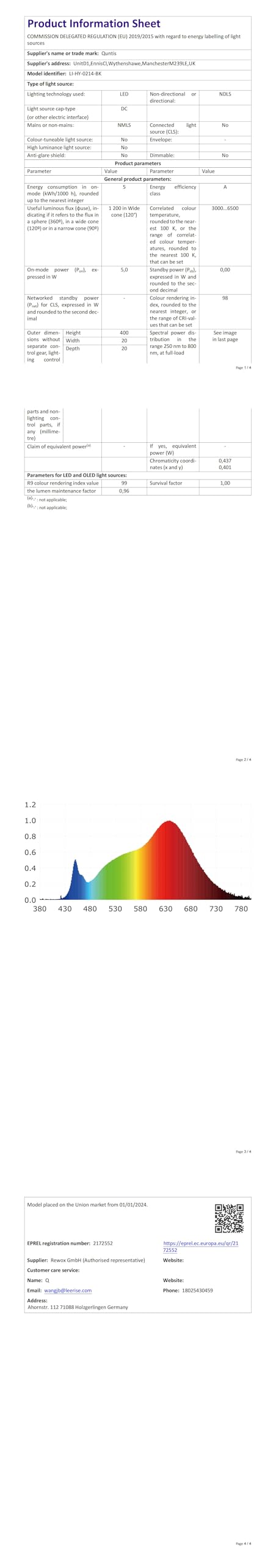 Quntis Computer Monitor Lamp, 52CM Screen Monitor Light Bar for Eye ...