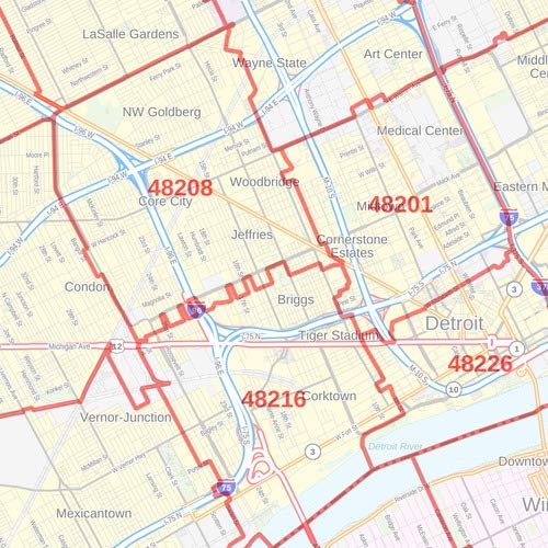 Metro Detroit Zip Code Map Epidemiology Of Asthma In Michigan Chapter