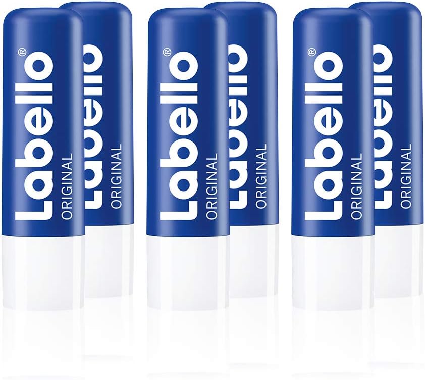 Amazon.com : Labello Original Lip Balms - Pack of 6 (6 x 4.8 g ...