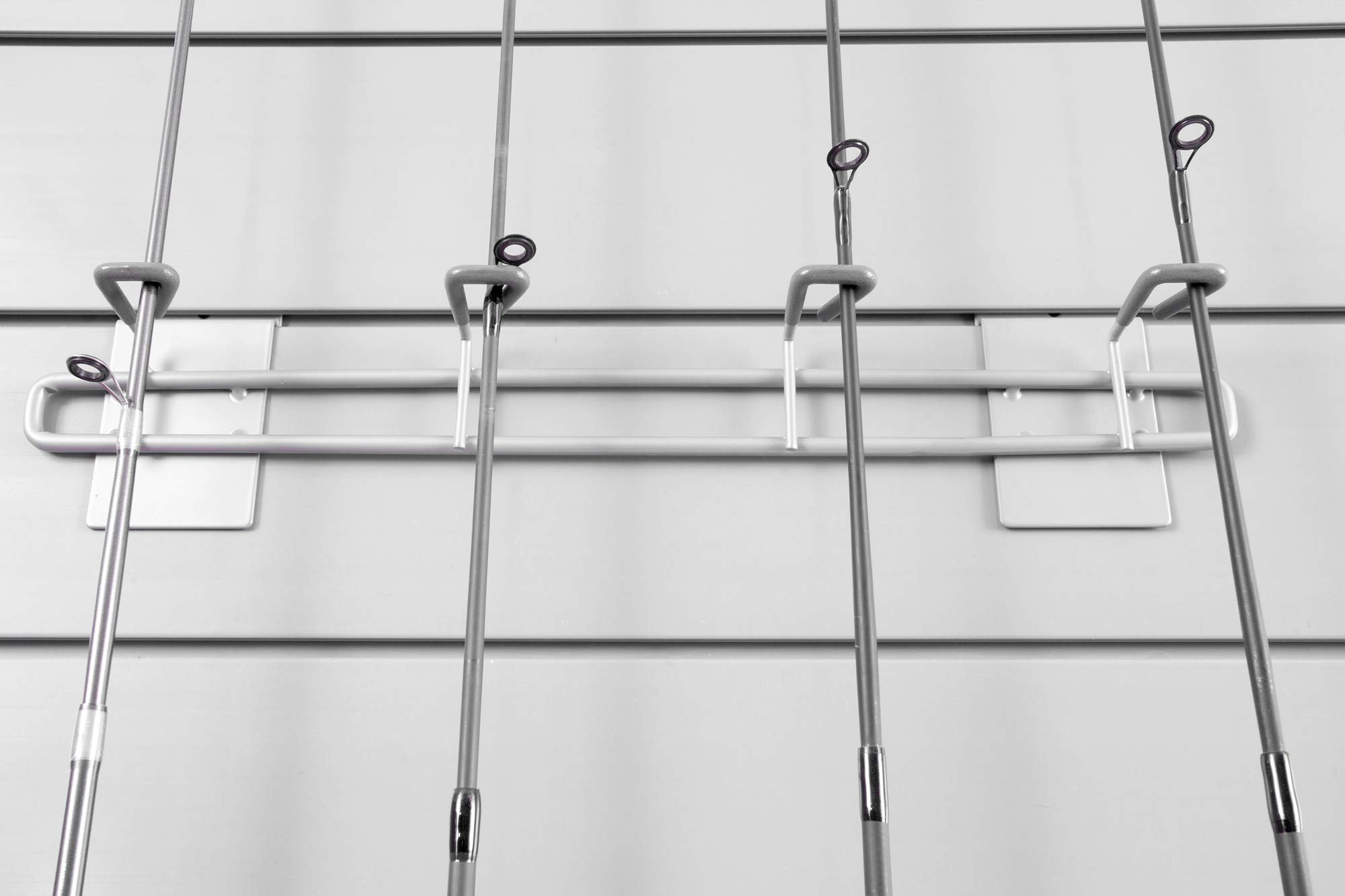 Crownwall Slatwall Steel Fishing Rod Holder - Holds up to 4 Fishing ...