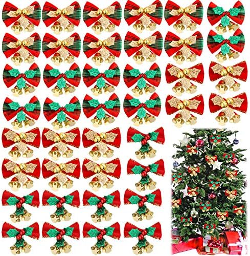 Amazon.com: WILLBOND Christmas Mini Bows for Crafts Christmas Bows for ...