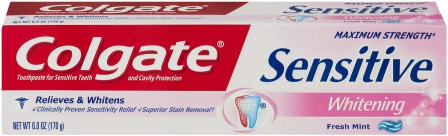 Amazon.com : Colgate Sensitive Maximum Strength Whitening Toothpaste 6 ...