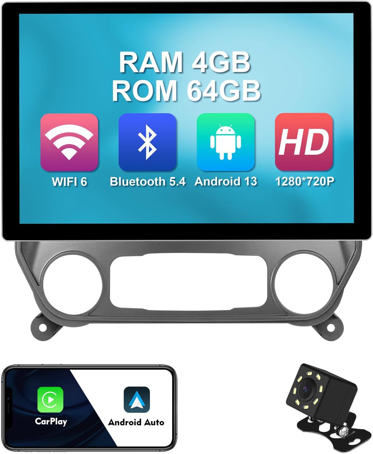 Amazon.com: 4+64G 13.1-inch Android 13 WiFi 6 Car Stereo for Chevrolet ...