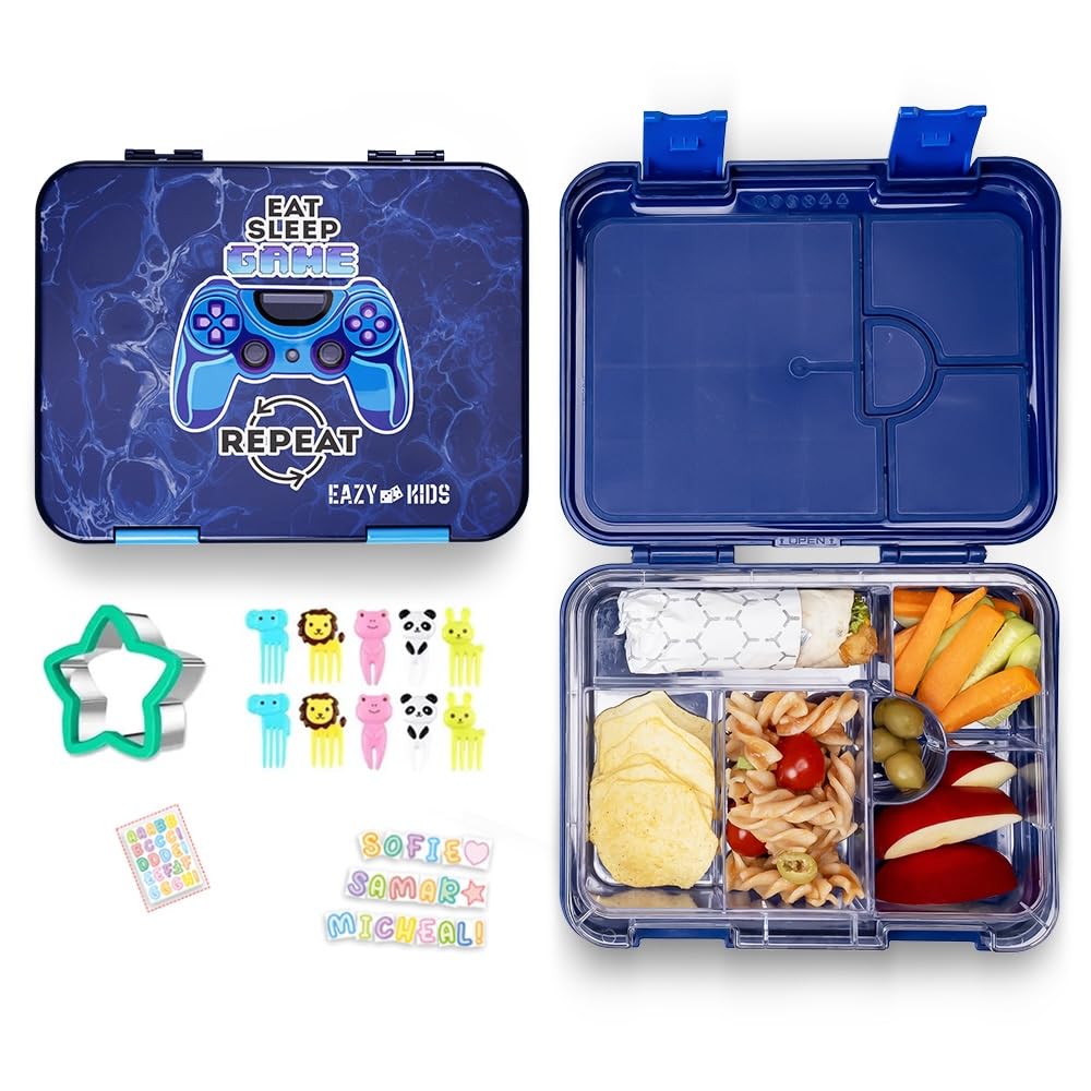 Buy Eazy Kids 5 & 4 Convertible Bento Lunch Box wt Sandwich Cutter Set ...