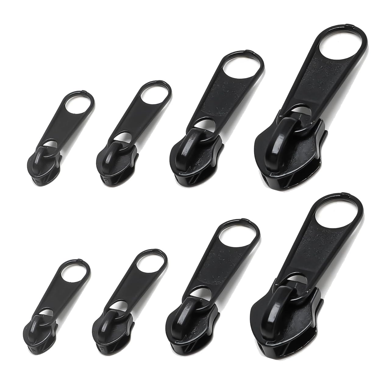 8Pcs Zipper Pull Replacement,Zinc Alloy Zips for Sewing Assorted Sizes ...