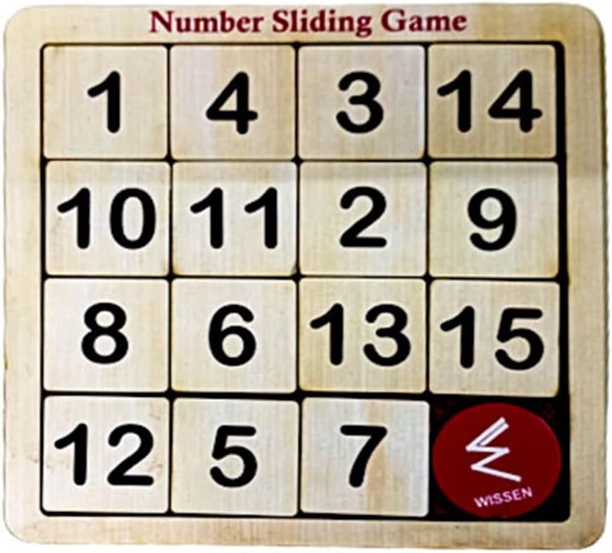WISSEN Wooden Sliding Numbers Puzzle Toy | Educational & Learning Mind ...