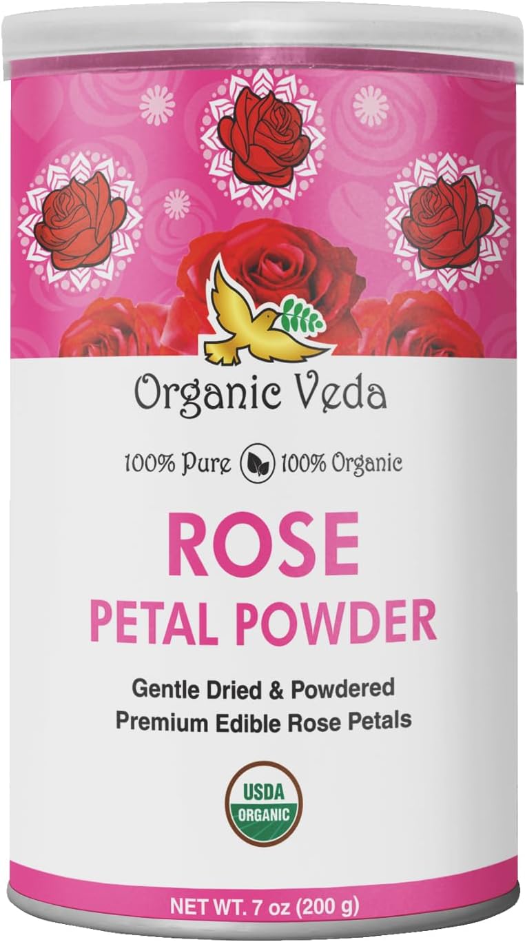 Amazon.com: Organic Veda Edible Rose Petal Powder - Organic Rose Petal ...