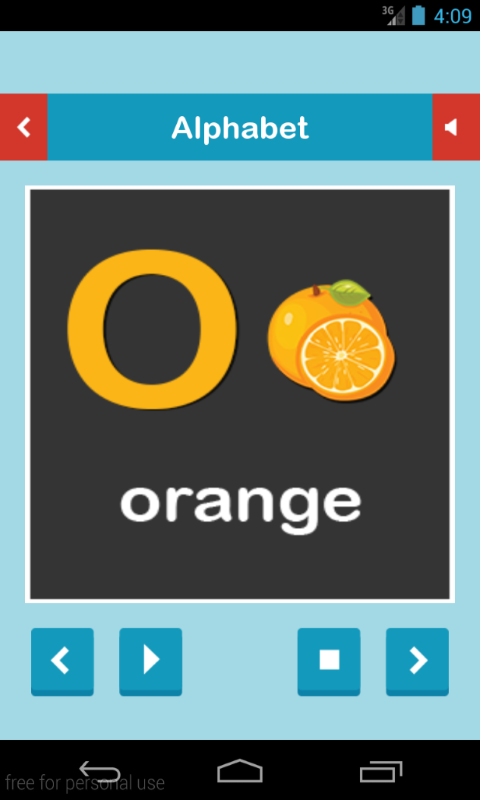 Aplicación Learning Letters for Kids en Amazon Appstore