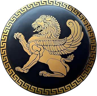 Amazon.com: Authentic 24" Greek Lion Metal Shield – Perfect for Wall ...