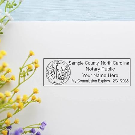 Amazon.com : Self Inking North Carolina Notary Stamp, Notary Stamp ...