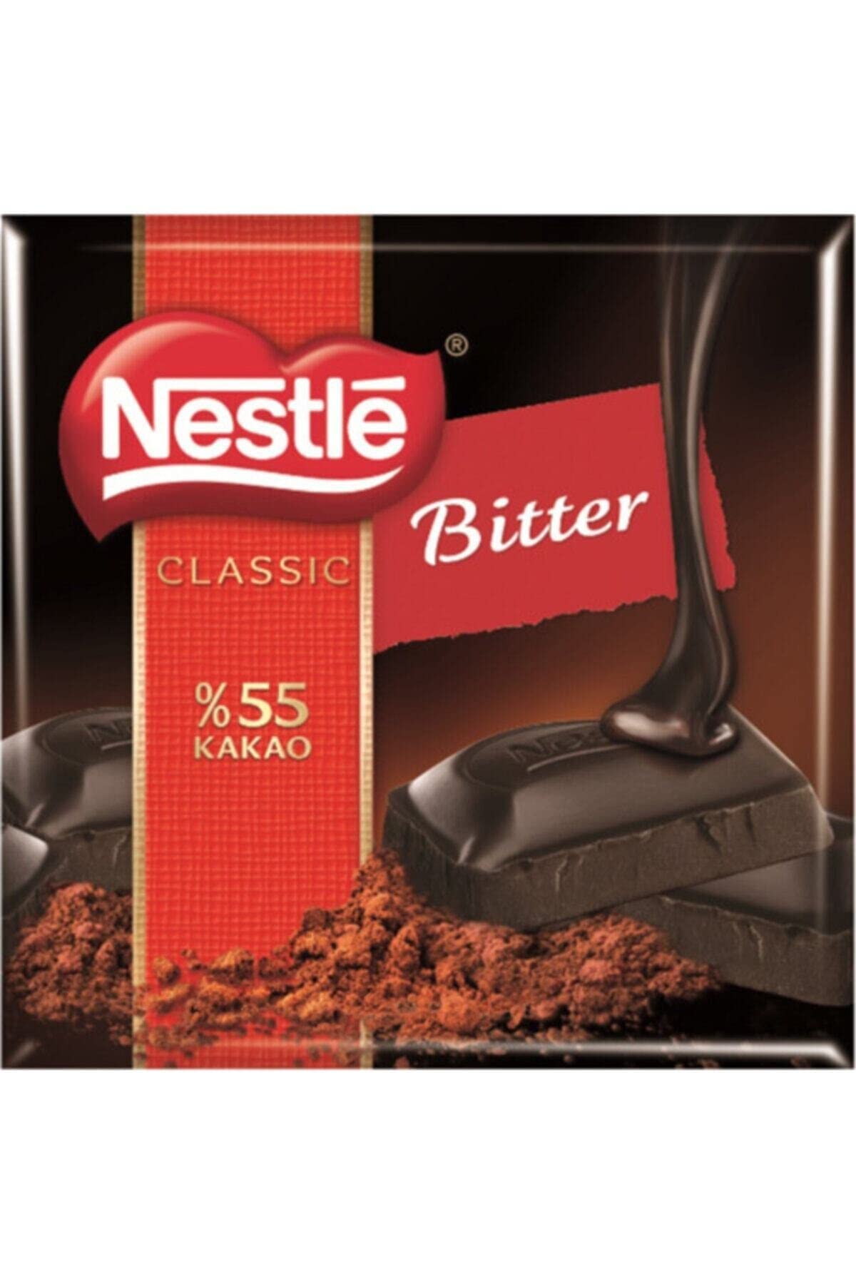 Nestlé%55 Kakao Bitter Çikolata, 60 g x 6 : Amazon.com.tr