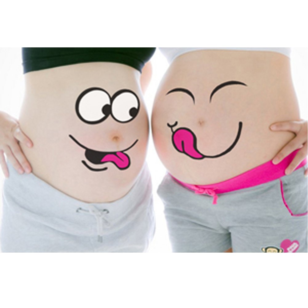 Buy TAFLY Maternity Belly Stickers Facial Expressions Bump Pregnant ...